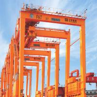China 30 Ton Container Gantry Crane 50 Ton Straddle Carrier 40t RTG Crane Rubber Tyre for sale