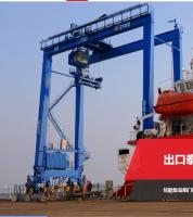 China Port Using Rubber Tyre Gantry Crane 10 Ton Lifting Container Loading 30m for sale