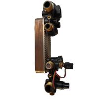 China Brazed Plate Heat Exchanger 60 Plate Copper Hydro Block for Gas Boiler 3.0 Mpa for sale
