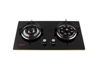 China Built In Gas Stove 2 Plate Tempered Glass 590x510mm Kitchen Hob with Safety Device for sale