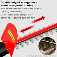 China Lithium Ion Power Electric Hedge Trimmer With Manganese Steel Rust Proof Blades for sale