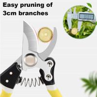 China Sharp Bypass Manual Pruning Shears , Garden Hand Shears 4mm Thickness Blades for sale