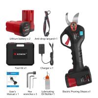 China KOMOK Cordless Electric Pruning Shears 2000mAh Battery For Branches Cutting for sale