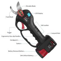 China 25mm Garden Battery Operated Pruning Shears With LED Display 2Ah Battery for sale