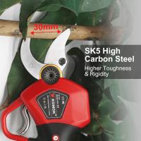 China Professional Cordless Electric Pruning Shears 30mm With 21V Battery SK5 Blades for sale