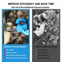 China 30mm Garden Electric Pruning Shears With 800W Motor 2pcs Batteries for sale