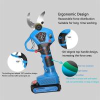 China Lightweight Electric Garden Pruners , 30mm Blue Cordless Hand Pruners for sale