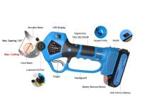 China High Quality Lithium Pruning Shears Battery Operated With LED Display for sale