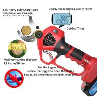 China LED Display Electric Pruning Shears Cordless For Gardens Parks Farms Clean for sale