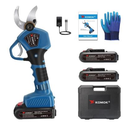 China Cordless Electric Battery Operated Pruning Secateurs Plastic Material Navy Blue Color for sale