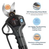 China Black Electric Cordless Pruning Shears , SK5 Blades Battery Operated Pruners for sale