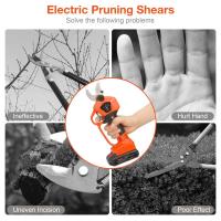 China 40mm Orange Cordless Pruning Shears Electric With Handguard 1000W for sale