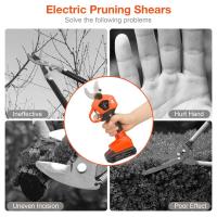 China Wireless Electric Cordless Pruning Shears 40mm With 2 Rechargeable Batteries 21V for sale
