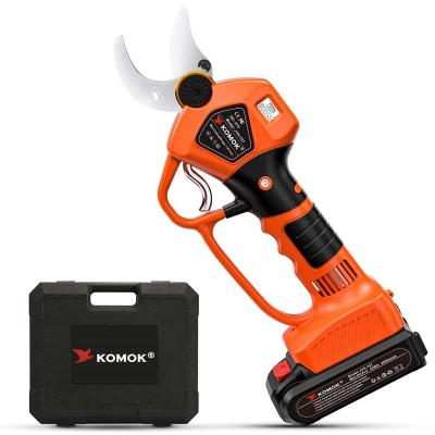 China 40mm Electric Cordless Pruning Shears with LED Display and Handguard for Professional Garden Work for sale