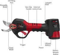 China 25mm Komok Electric Pruning Shears With 2 Pack Rechargeable Lithium Battery for sale