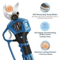 China 21V 30MM rechargeable lithium batteries Battery Powered Pruning Shears Cordless Heavy Duty for sale