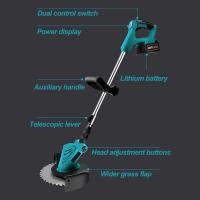 China Height Adjustable Cordless Weed Trimmer , 2000mAh Lithium Battery Powered Grass Edger for sale