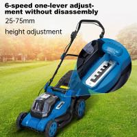 China Cordless Push Electric Lawn Mower Foldable With 45L Bagger for sale