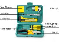 China 12 Pieces Minor Home Repair Tool Kit Set OEM 20×14×4cm Size for sale