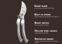 China Elbow Shape Bypass Pruning Shear Pruner With Precision Blade For Gardening Trimming Plant Tree Flower for sale