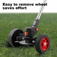 China 2000mAh Battery Operated Weed Eater , Anti Slip Cordless String Trimmer With Wheels for sale