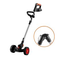 China 2000mAh Battery Operated Weed Eater , Anti Slip Cordless String Trimmer With Wheels for sale