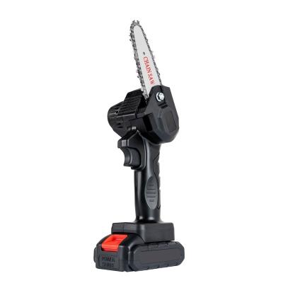 China Mini 4 Inch Cordless Electric Chainsaw With Security Lock Handheld Small Chain Saw for sale