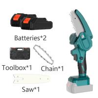 China Portable Lithium Ion Chainsaw Rechargeable Woodworking Small Handheld Electric 4 Inch 6 Inch Felling Saw for sale