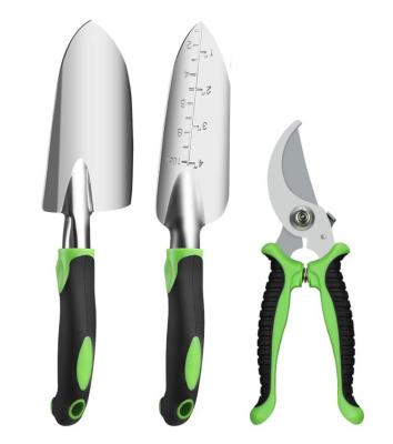 China Plastic Handle Garden Tool Kit Stainless Steel Ground Digging Shovel Trowel Pruner Hand Tools for sale