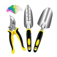 China Plastic Handle Garden Tool Kit Stainless Steel Ground Digging Shovel Trowel Pruner Hand Tools for sale