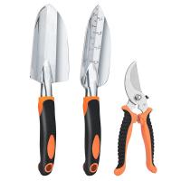China Plastic Handle Garden Tool Kit Stainless Steel Ground Digging Shovel Trowel Pruner Hand Tools for sale