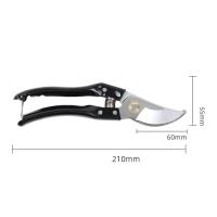 China Black Handle Fruit Cutting Durable Professional Pruner Garden Scissors for sale