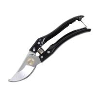 China Black Handle Fruit Cutting Durable Professional Pruner Garden Scissors for sale