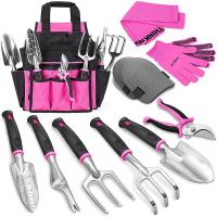 China Durable Heavy Duty Tool Set Canvas Bag Combination Kit Aluminum Shovel Garden Scissors with Cloth Bucket for sale