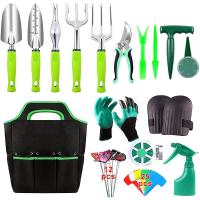 China Customizable Horticultural Set Alloy Steel Hand Tool Garden Tool Sets for Women Kids Starter Kit with Garden Bag for sale