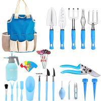 China Oxford Gardening Bag 21pcs Outdoor Work Portable Small Tool Bag Gardening Toolkit Durable Multifunction Hanging Storage for sale
