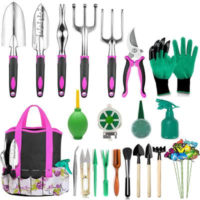 China Oxford Gardening Bag 21pcs Outdoor Work Portable Small Tool Bag Gardening Toolkit Durable Multifunction Hanging Storage for sale