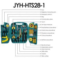 China JYH-HTS28-1 27 Piece Three Fold Household Hand Tools Vehicle Mounted Electrician Tool Set for sale