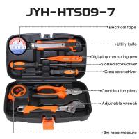 China JYH-HTS09-7 Home Mechanic Tool Set Box Kit Combination Screwdriver Wrench for sale
