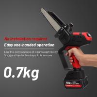 China Portable Handheld Chainsaw 8-Inch Chain saw with 2 Pack 2000mAh Batteries Mini Chainsaw for Wood Cutting Tree for sale