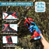 China Cordless Electric Pruner Tree Branch Cutter with 2pcs 2Ah Lithium Batteries 1.57 inch 40mm Cutting Diameter for sale