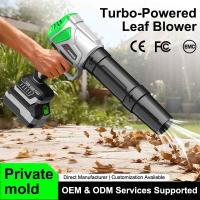 China TurboBrushless Leaf Blower | 395 CFM & 22000 RPM Motor | 21V Cordless with 2 Batteries & Fast Charger for sale