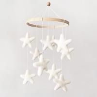China White Star Felt Baby Moblie For Crib Nursery Decorations Accept Custom Color And Size for sale
