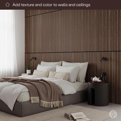 China Slatpanel Walnut Acoustic 3D Textured Wood Panels For Walls Ceilings Decorative Panels For Homes for sale