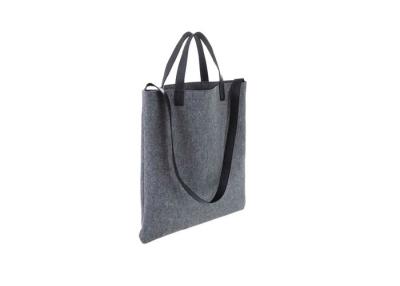 China Simple Minimalist 36*30 Cm Leather Handle Handbag Eco Friendly Felt Material for sale