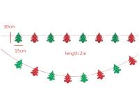 China Customized Logo Christmas Tree Flag 20*15 Cm Felt Christmas Tree Decorations for sale