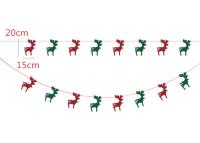 China Flat Deer Pattern Felt Christmas Decorations 21*15 Cm Easy Wall Hung Installation for sale