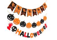 China Tearproof Multicolor Custom Felt Flags , Durable Halloween Flag Banner for sale