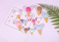 China 6.5 Cm Cute Pattern Wool Felt Balls Round Ice Cream Cone For Photo Prop for sale