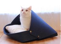 China Simple Design Open Type Felt Pet Cave 50*48*33 Cm For Cat Sleeping for sale